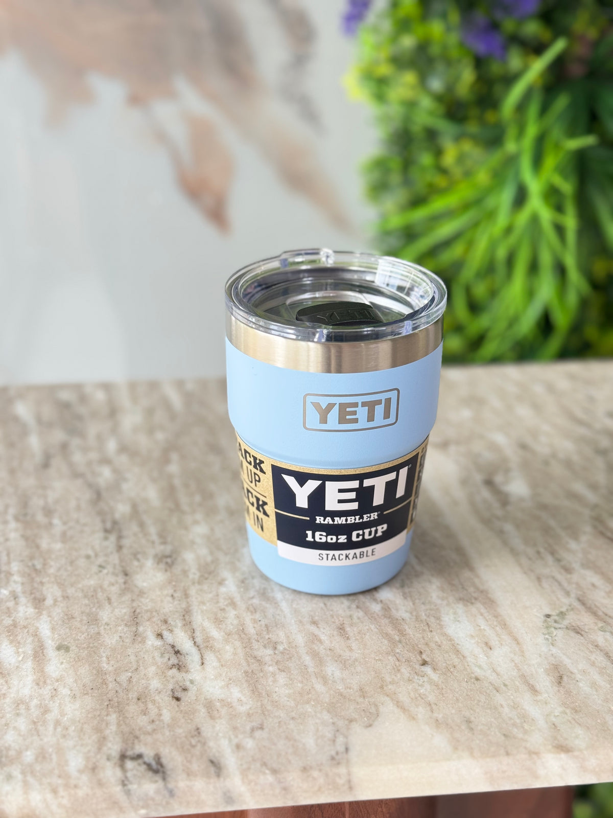 Baby blue Yeti Cup 16 oz | Top Flowers