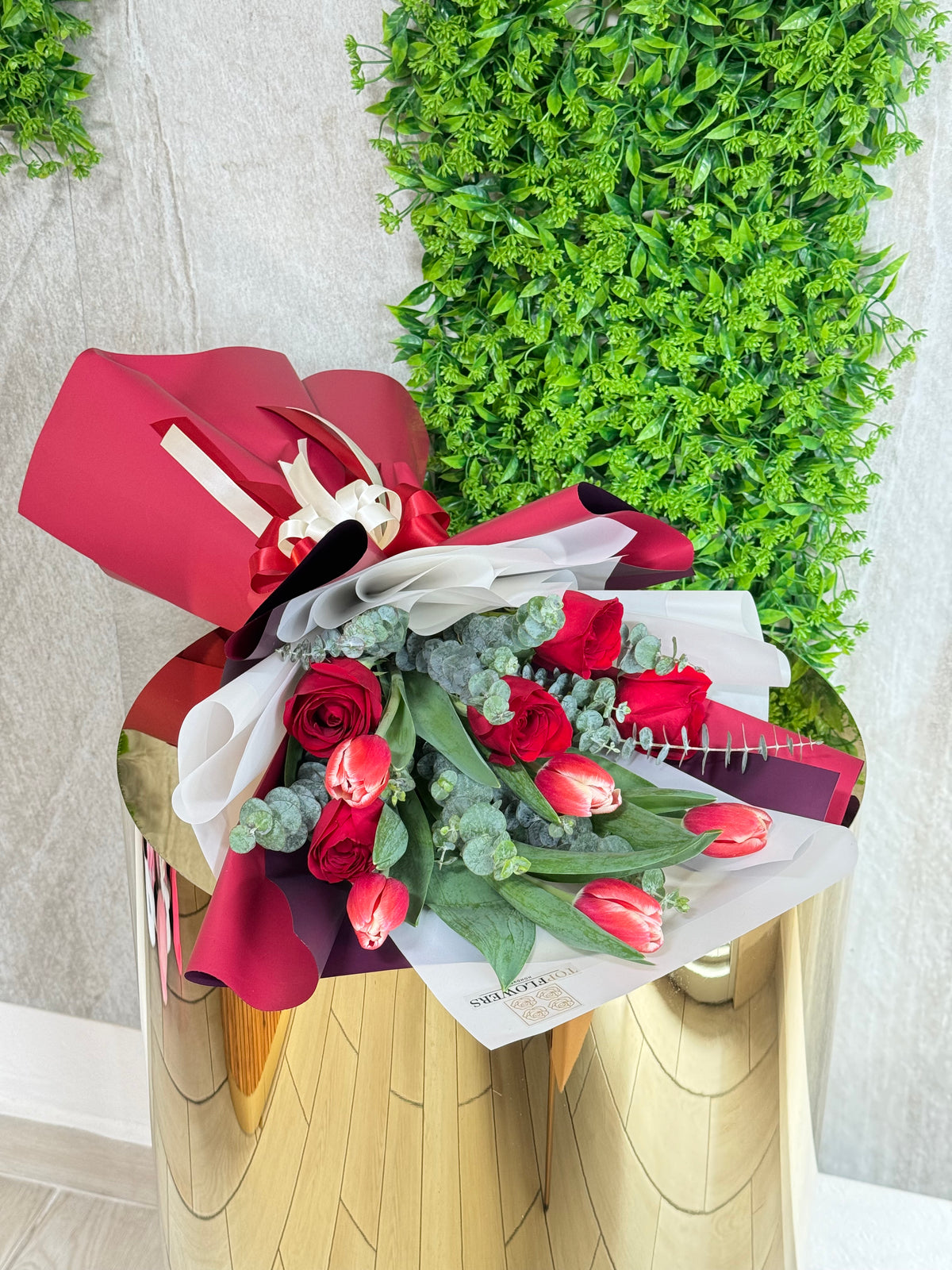 Roses & Tulips Bouquet | Top Flowers