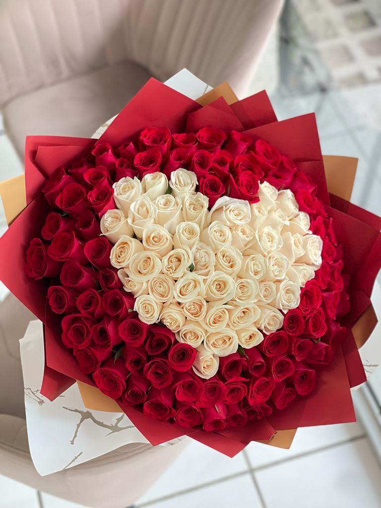 Heart Bouquet (120 Roses) | Top Flowers