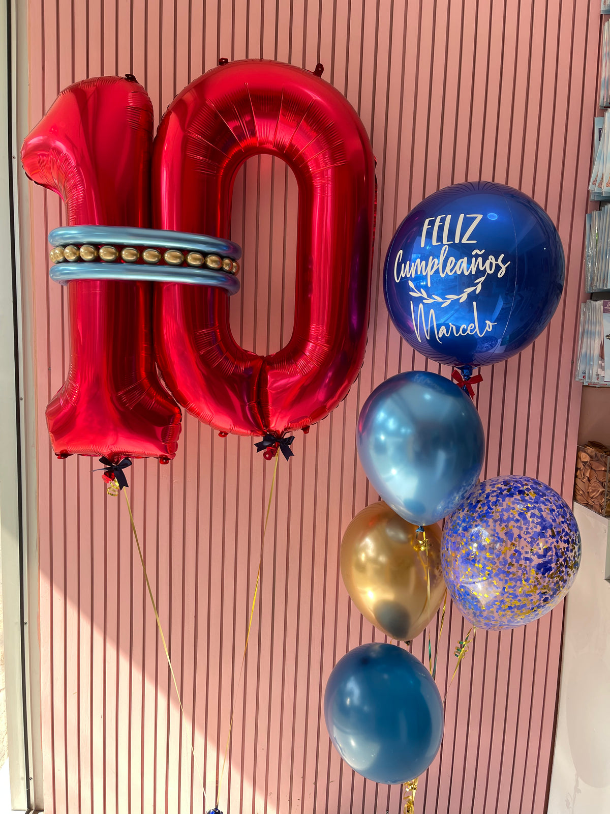 Red Numbers + Orbz Bouquet | Top Flowers