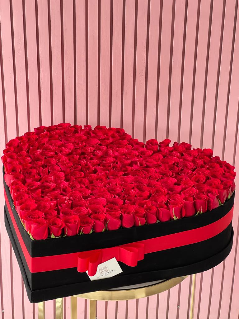 XL Heart Box 190 Roses | Top Flowers